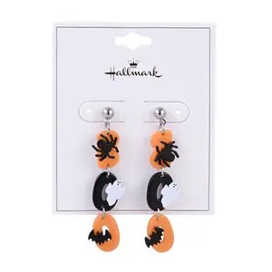 HALLMARK Halloween "boo" Dangle Earrings With Charms