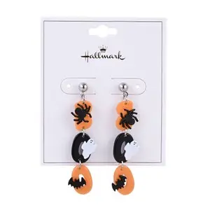 HALLMARK Halloween "boo" Dangle Earrings With Charms
