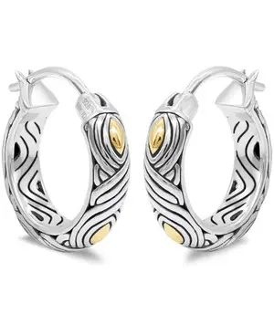 DEVATA 20mm Woven Hoop Earrings