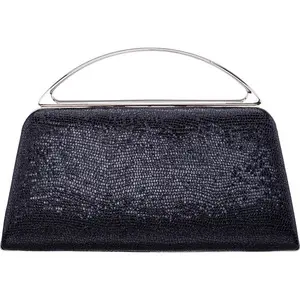 Nina Genesis Faux Leather Clutch - Black