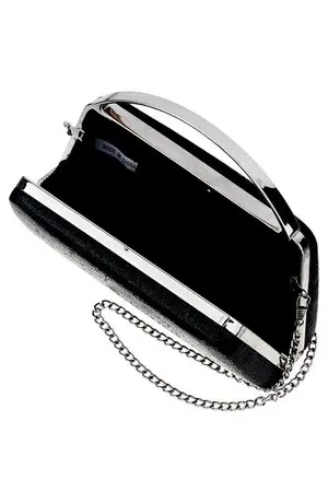 Nina Genesis Faux Leather Clutch - Black