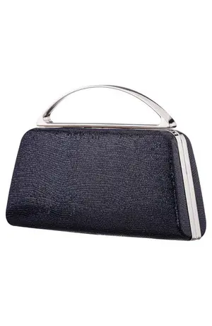 Nina Genesis Faux Leather Clutch - Black