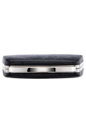 Nina Genesis Faux Leather Clutch - Black