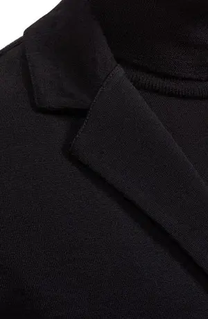 Bugatchi Double-breasted Merino Wool Sweater Blazer - Black
