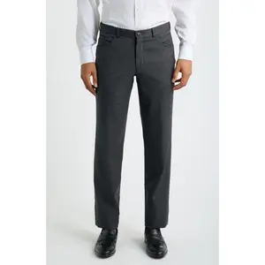 JACK VICTOR Sage Melange Stretch Wool Pants - Grey