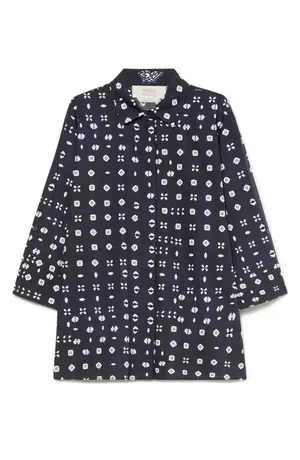Marina Rinaldi Geometric Print Cotton Shirt