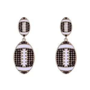 HALLMARK Game Day Stone Football Drop Earrings