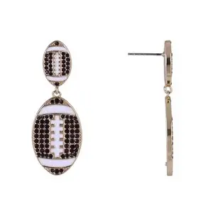 HALLMARK Game Day Stone Football Drop Earrings