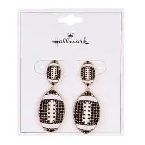 HALLMARK Game Day Stone Football Drop Earrings