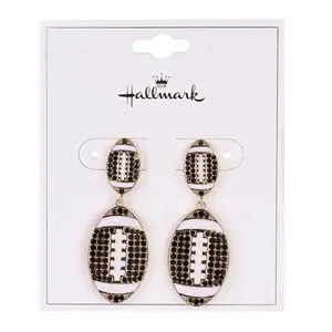 HALLMARK Game Day Stone Football Drop Earrings