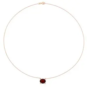 JULIANNA B. Oval And Diamond Accent Necklace In 10k Rose Gold