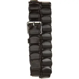 LEMAIRE Woven Leather Link Belt - Dark Brown