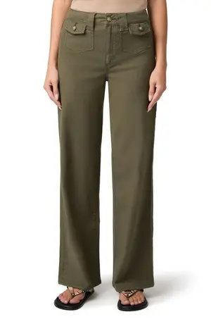 Paige Anessa Flap Pocket High Waist Wide Leg Jeans