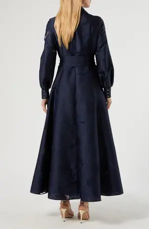 Marina Rinaldi Mreasta Jacquard Shirtdress