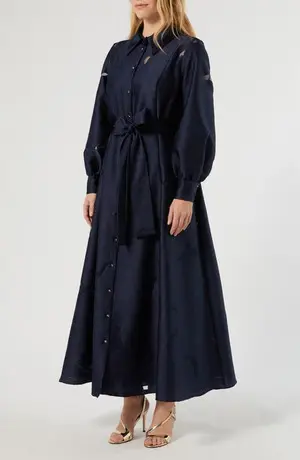 Marina Rinaldi Mreasta Jacquard Shirtdress