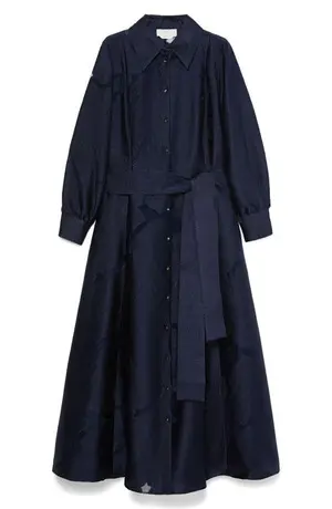 Marina Rinaldi Mreasta Jacquard Shirtdress