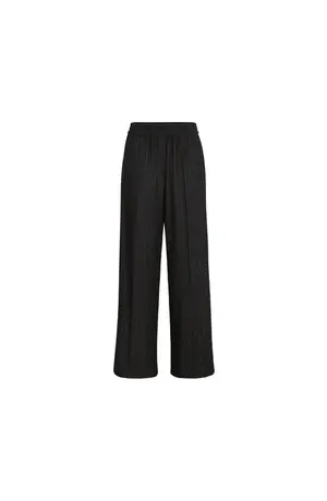 Brunello Cucinelli Virgin Wool Dazzling Chalk Stripe Loose Track Trousers
