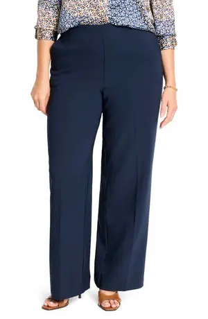 NIC+ZOE Wide Leg Stretch Pants - Dark Indigo