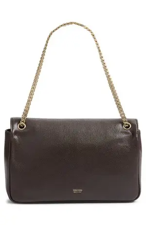 TOM FORD Mia Chain Shoulder Bag - Espresso