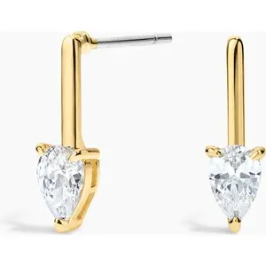 ELECTRIC PICKS JEWELRY Mini Jagger Pear-cut Crystal Drop Earrings - Gold