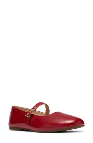 Clarks Livia Jane Leather Mary Jane Flat - Red