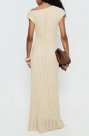Princess Polly Cap Sleeve Pointelle Maxi Dress