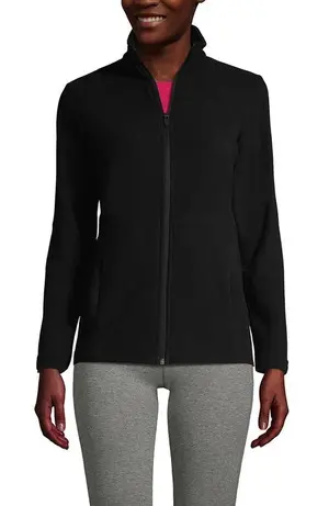 LANDS' END Anyweather Fleece Full Zip Jacket - Black