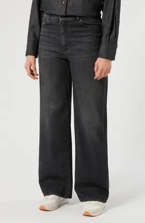 Marina Rinaldi Slana Wide Leg Jeans In Deep Wash - Black