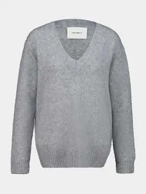 LISA YANG Light Leona Silk Cashmere Sweater - Grey