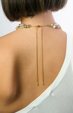 MELANIA CLARA Freshwater Pearl & Crystal Choker