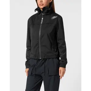 PLEIN SPORT Cropped Windbreaker Ls Scratch - Black
