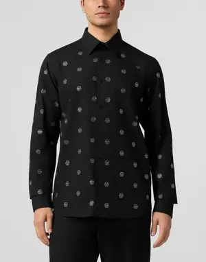 Philipp Plein Sugar Daddy Cut Shirt Monogram Strass