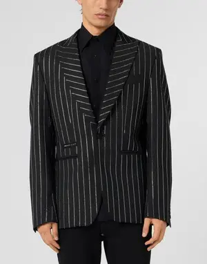 Philipp Plein Jacquard Blazer Lord Fit Strass