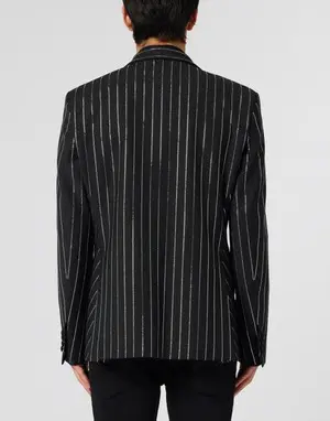Philipp Plein Jacquard Blazer Lord Fit Strass