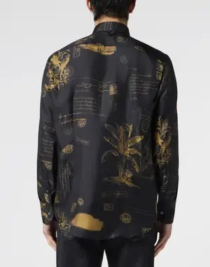 BILLIONAIRE Printed Silk Shirt Letter