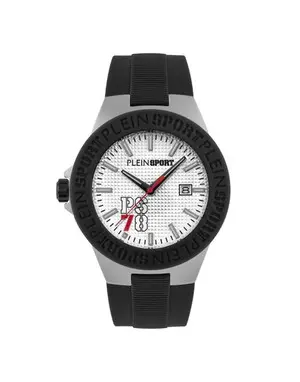 PLEIN SPORT Vortex Watch With Stainless Steel Case And Silicone Strap - Black/white