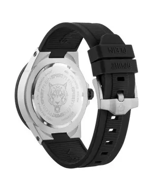 PLEIN SPORT Vortex Watch With Stainless Steel Case And Silicone Strap - Black/white