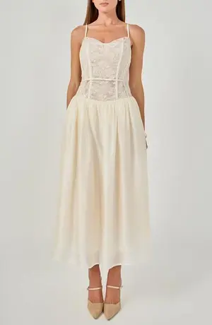 Endless Rose Lace Corset Midi Dress