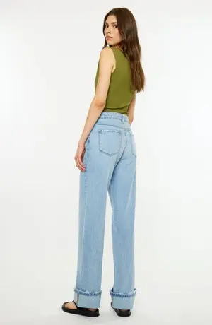 KANCAN Crystal Essentials 90s Low Rise Straight Leg Jeans