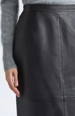 Altuzarra Leather Midi Skirt