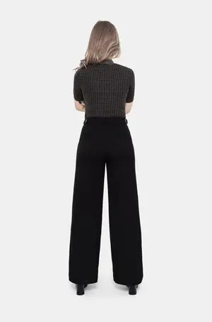 DISTURBIA Nightingale Buckle Wide Leg Trousers