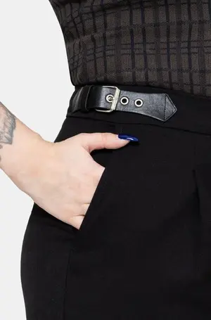 DISTURBIA Nightingale Buckle Wide Leg Trousers