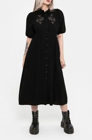 DISTURBIA Dionaea Midi Shirt Dress