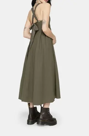 DISTURBIA Siora Folklore Embroidered Midi Dress