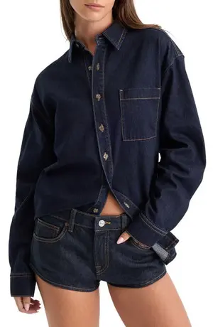 Good American Denim Easy Shirt - Indigo1389