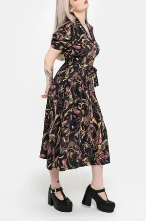 DISTURBIA Dionaea Button-up Midi Shirt Dress