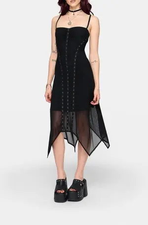 DISTURBIA Virella Mesh Cami Midi Dress
