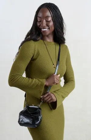 Hobo Alba Frame Leather Crossbody Bag
