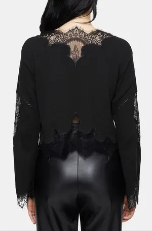 DISTURBIA Stormwoken Pointelle Knit Jumper