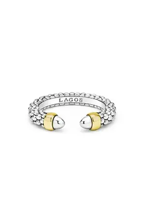 Lagos Signature Caviar Open Ring